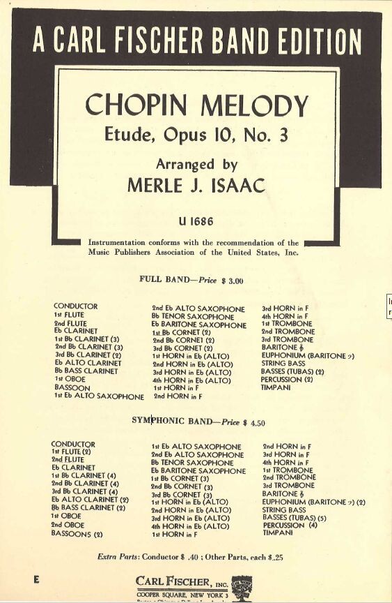 Merle J. Isaac Band Scores - VanderCook College of Music