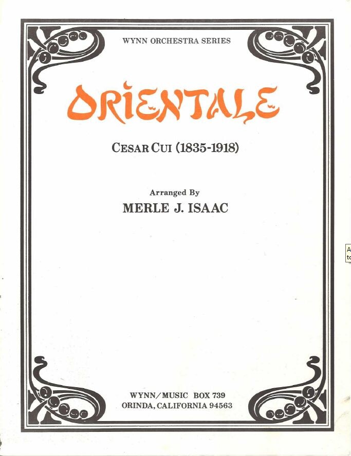 Merle J. Isaac Full Orchestra Scores - VanderCook College of Music