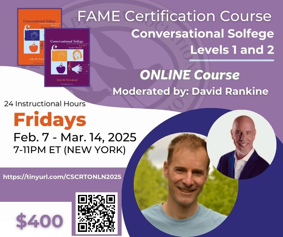 Conversational Solfege Levels 1 & 2 | FAME Certification - VanderCook ...
